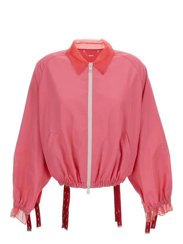 Fendi Technical Viscose Bomber Jacket - Rose