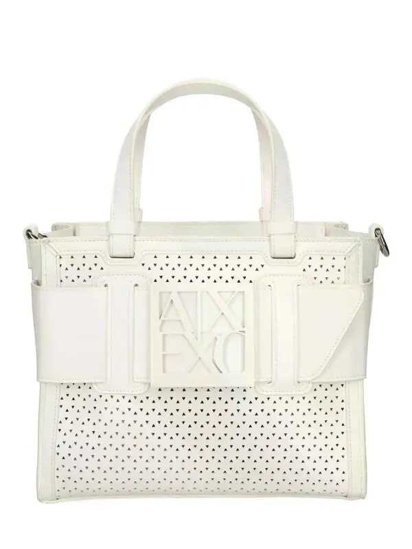 Armani Exchange Logo-detail Tote Bag - White