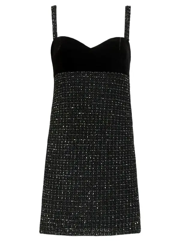 Costarellos Aphra Beaded Mini Dress - Black
