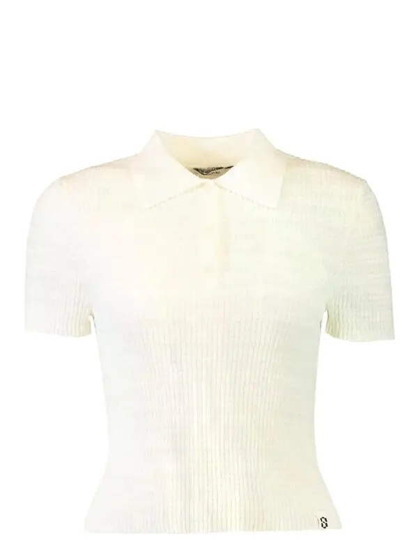 Simkhai Averie Knitted Polo Shirt - Neutrals