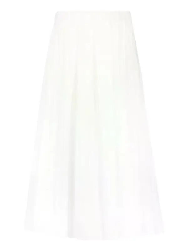Max Mara Full Midi Skirt - White