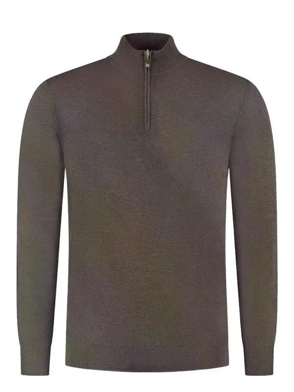 DORIANI CASHMERE Zipped Sweater - Brown