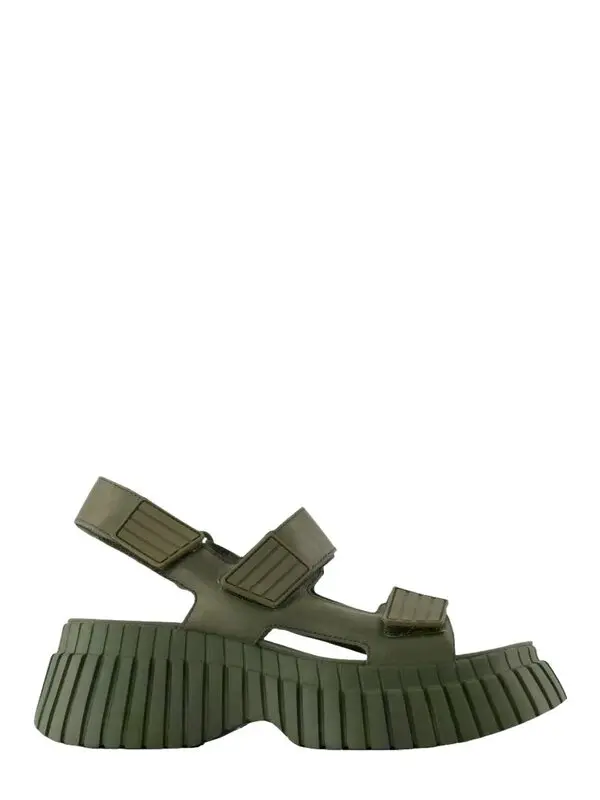 Camper Bnc Platform Sandals - Green