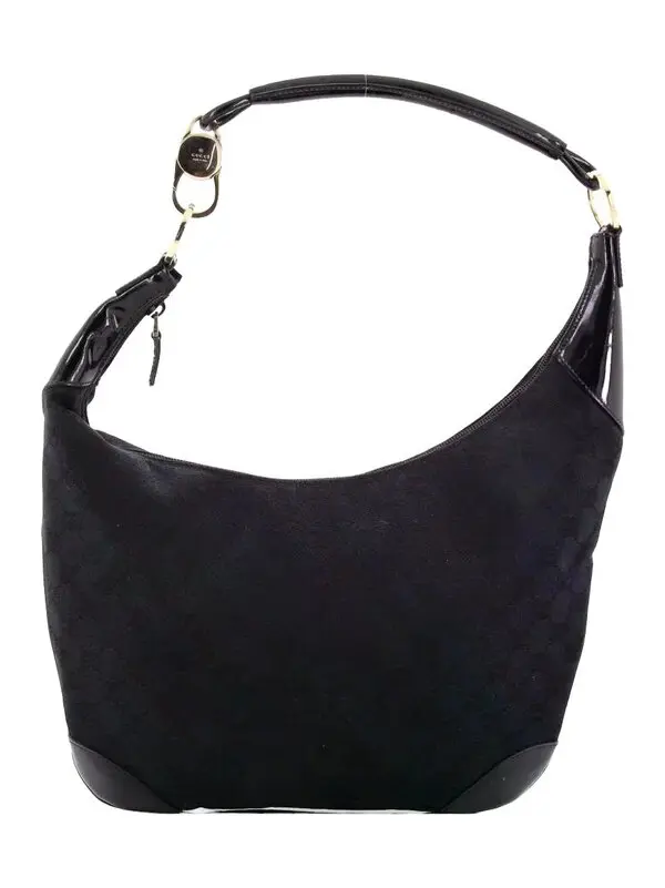 Gucci Princy Gg Canvas Large Hobo Bag - Black