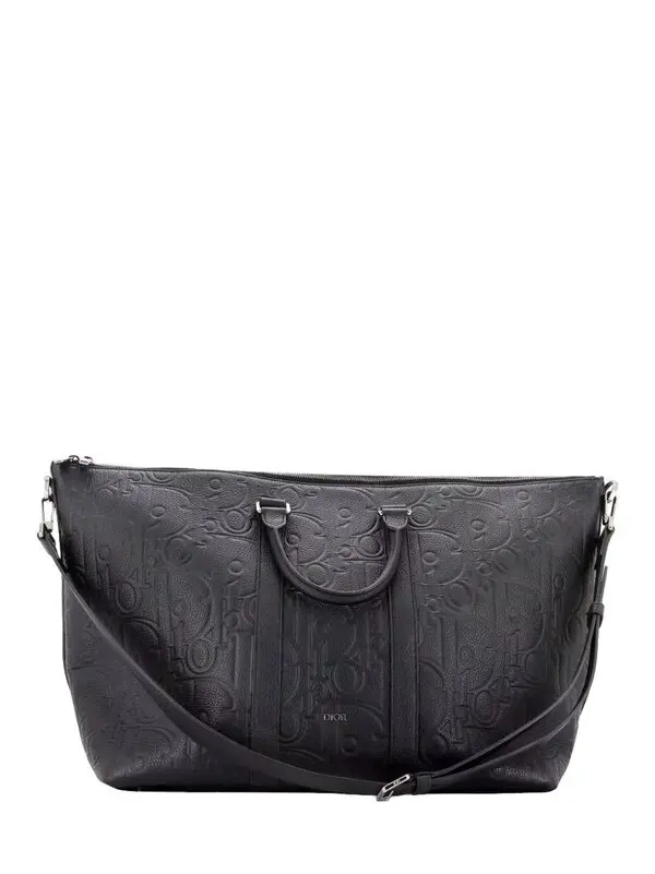 Dior Weekender Convertible Gravity Leather 40 Tote Bag - Black