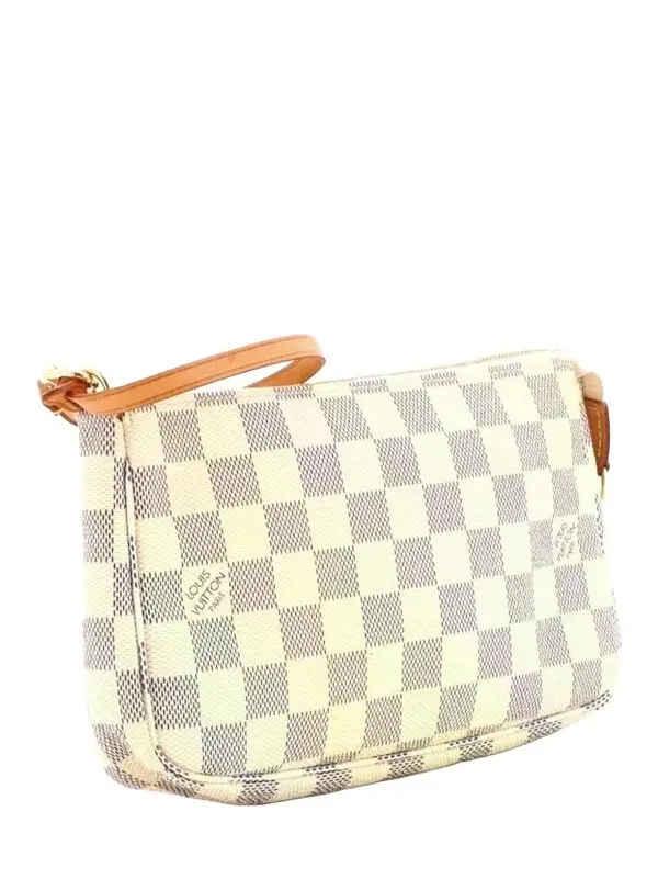 LOUIS VUITTON Pochette Accessoires Nm Damier Clutch - White