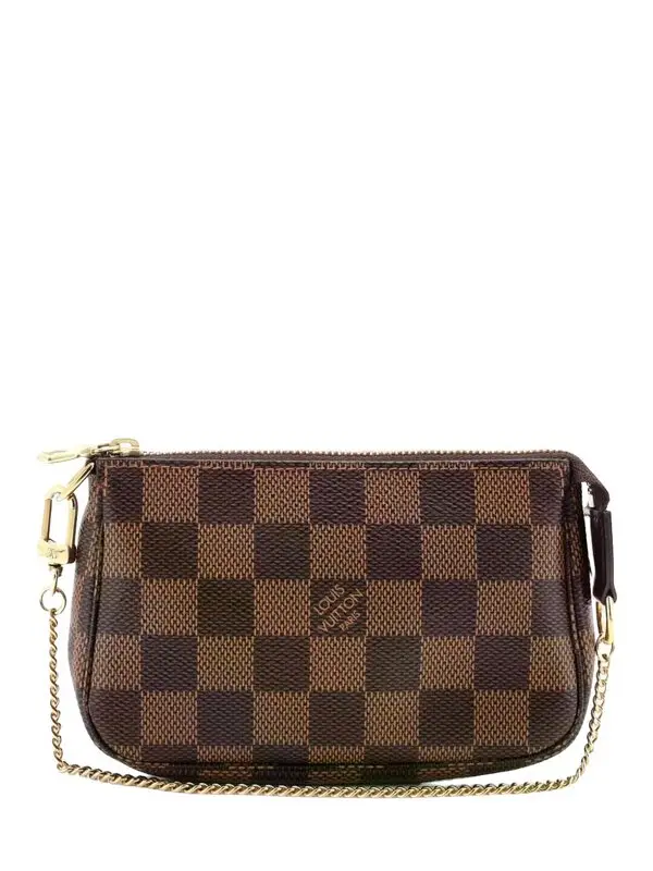 LOUIS VUITTON Pochette Accessoires Damier Mini Clutch - Brown
