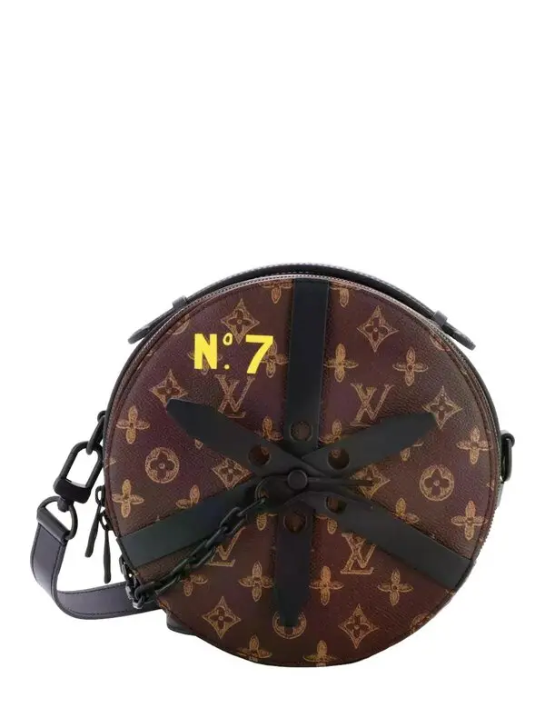 LOUIS VUITTON Wheel Box Bag No.7 Trunk L'oeil Vintage Monogram Canvas Crossbody Bag - Brown