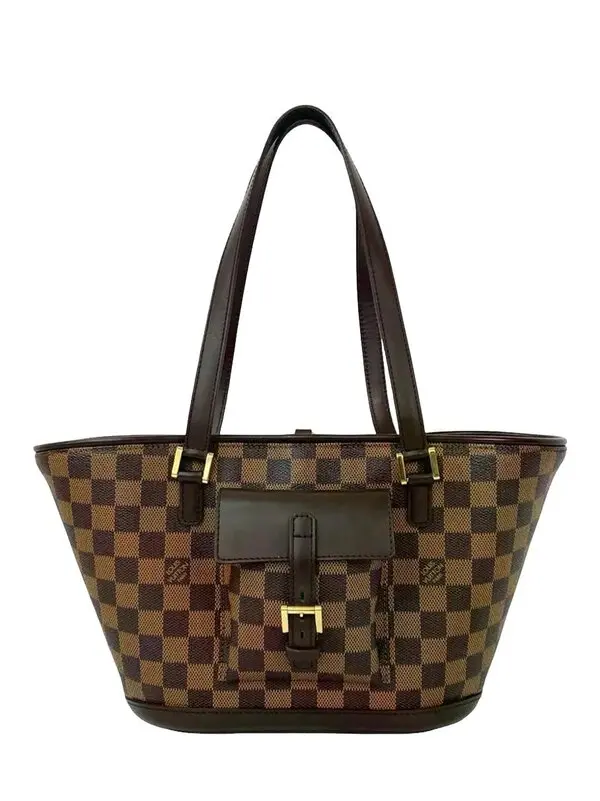 LOUIS VUITTON 2004 Damier Ebene Manosque Pm Shoulder Bag - Brown