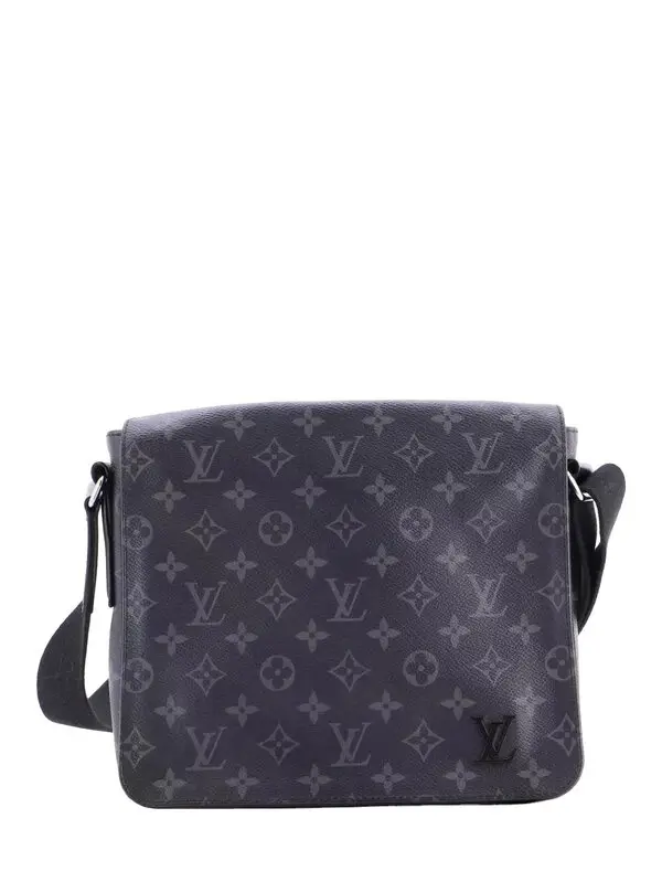 LOUIS VUITTON District Messenger Bag Monogram Eclipse Canvas Pm Crossbody Bag - Black