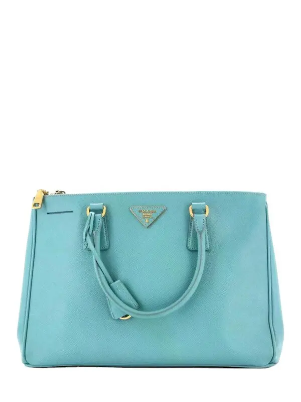Prada Lux Saffiano Leather Medium Tote Bag - Blue