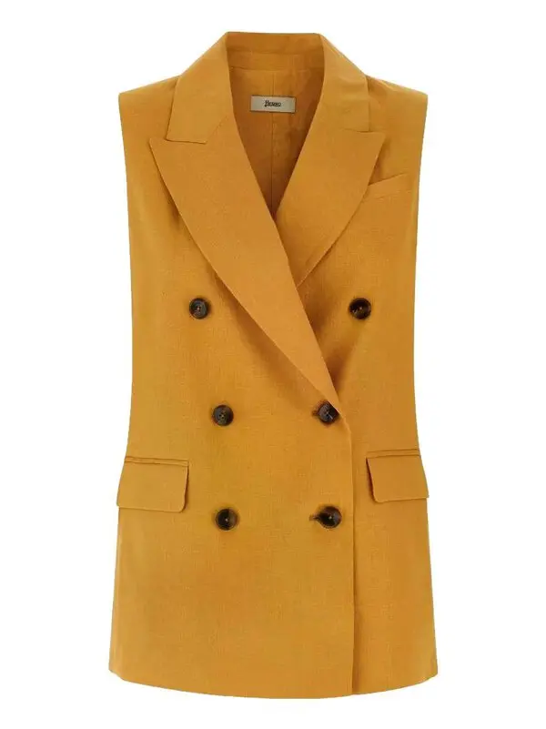 Herno Double-breasted Waistcoat - Yellow