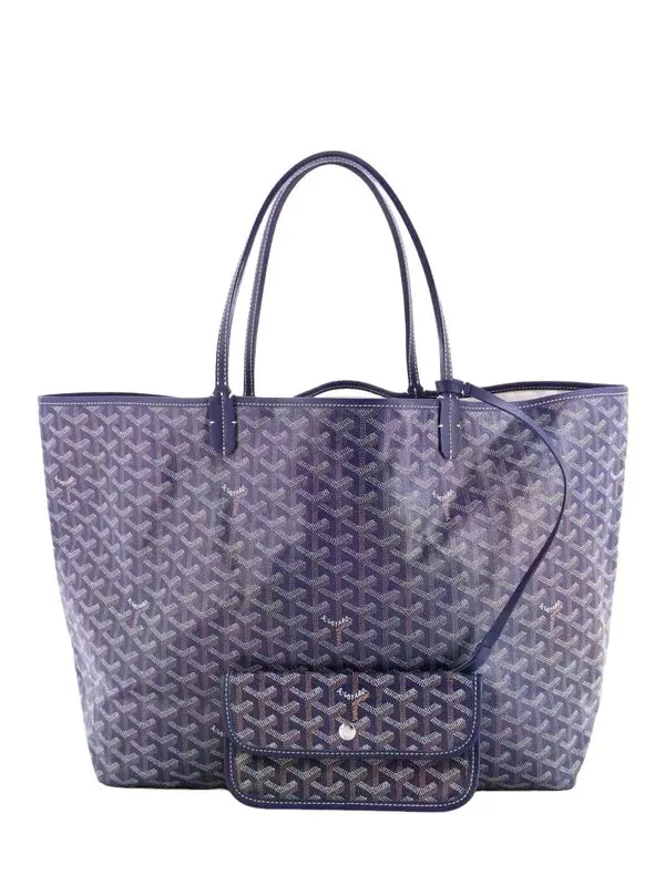 Goyard Saint Louis Coated Canvas Gm Tote Bag - Blue