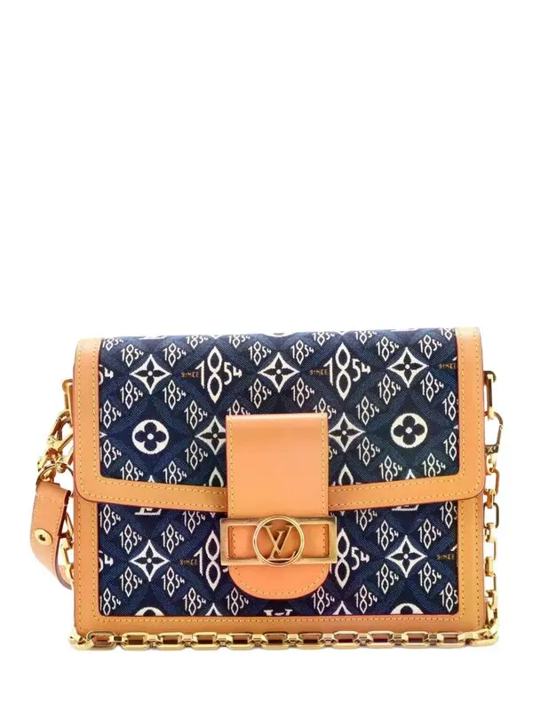 LOUIS VUITTON Dauphine Shoulder Bag Limited Edition Since 1854 Monogram Jacquard Mm Crossbody Bag - Blue