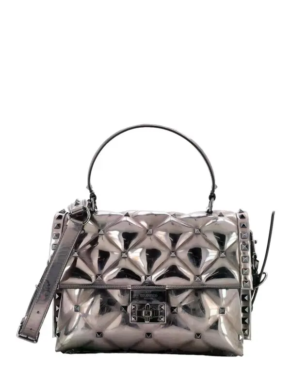 Valentino Garavani Candystud Top Handle Shoulder Bag - Metallic