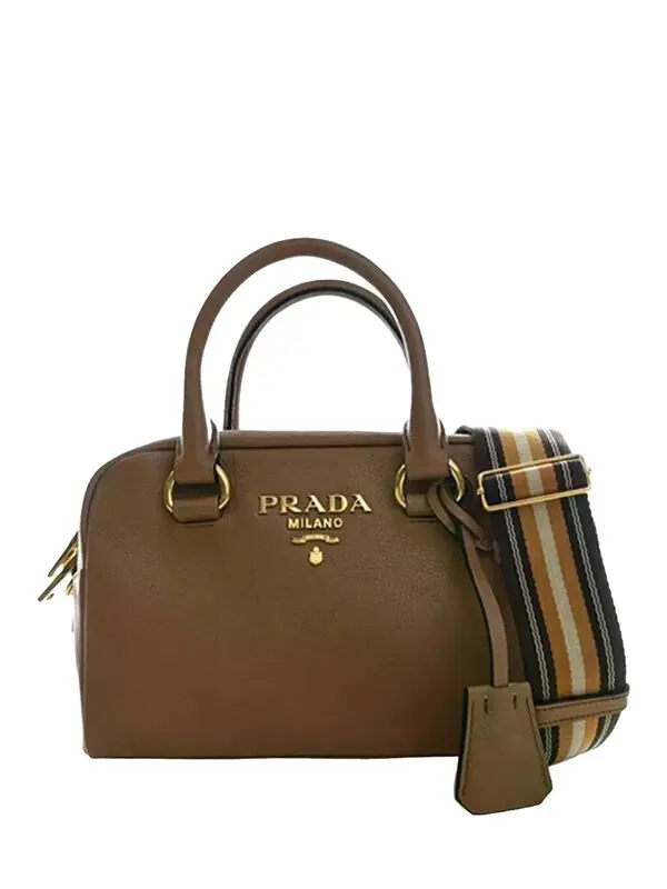 Prada Vitello Phenix Bauletto Satchel - Brown