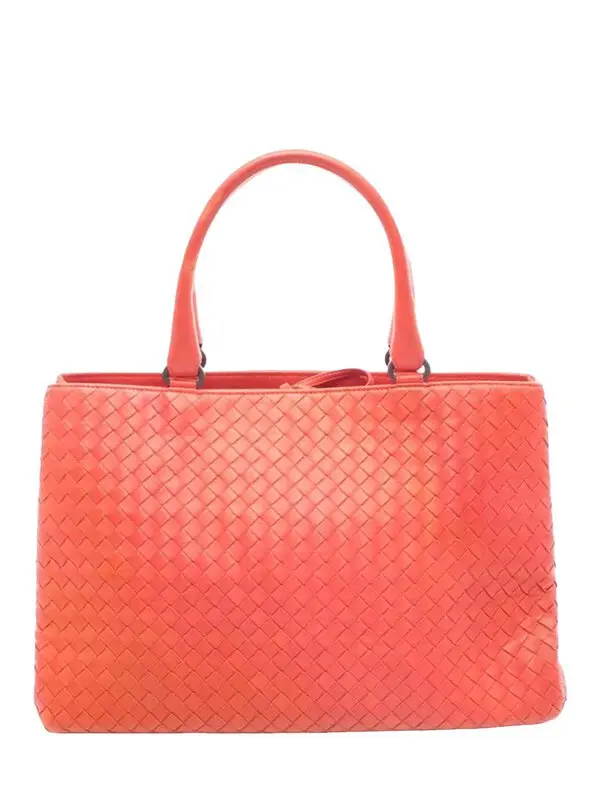 Bottega Veneta Nappa Intrecciato Tote Bag - Red