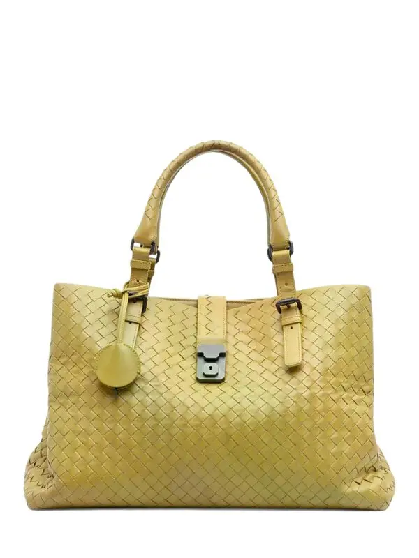 Bottega Veneta Nappa Intrecciato Roma Tote Bag - Yellow