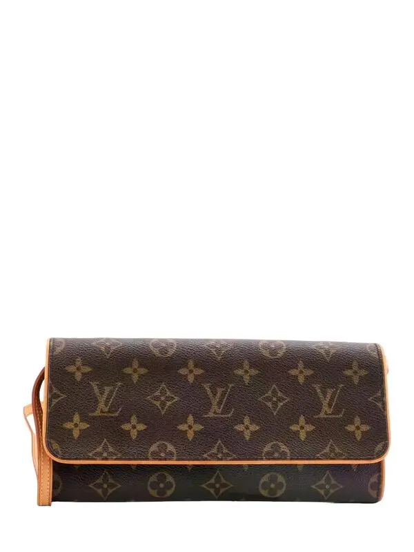 LOUIS VUITTON Twin Handbag Monogram Canvas Gm Crossbody Bag - Brown