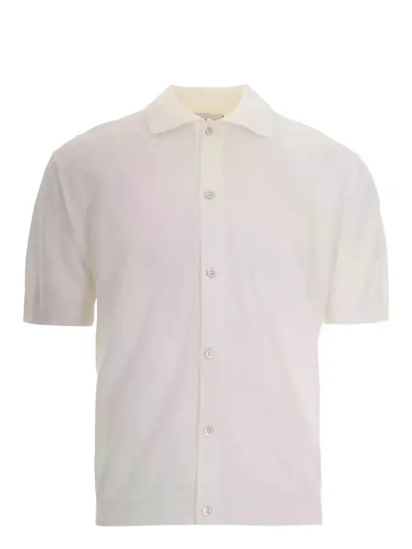 PAOLO PECORA Buttoned Collared Polo Shirt - Neutrals