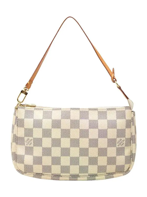 LOUIS VUITTON Damier Azur Pochette Accessoires Shoulder Bag - White