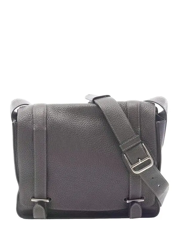 Hermès 2012 Clemence Steve Caporal 27 Crossbody Bag - Grey