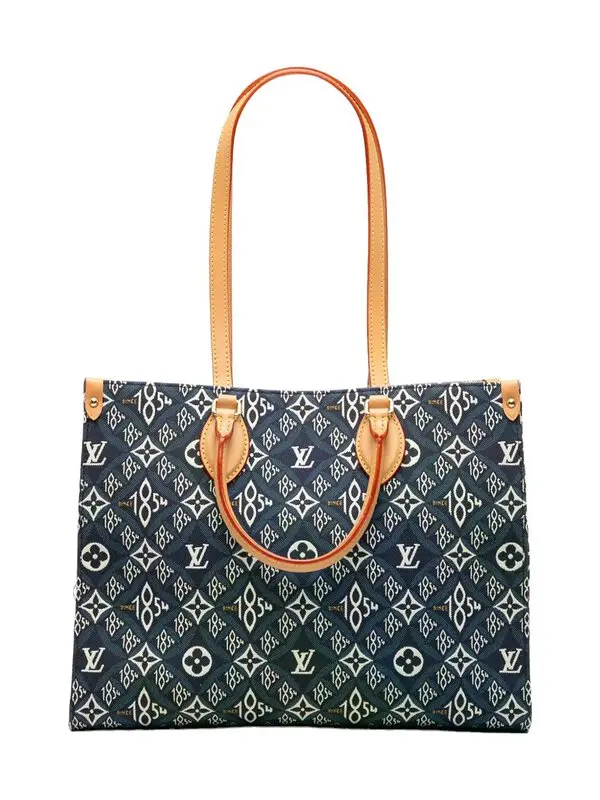 LOUIS VUITTON 2020 Monogram Jacquard Since 1854 Onthego Mm Satchel - Blue