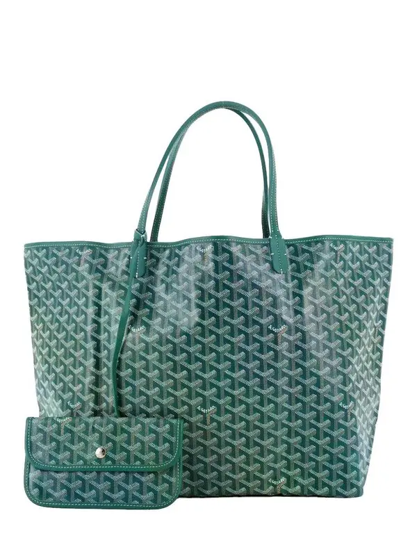 Goyard Saint Louis Coated Canvas Gm Tote Bag - Green