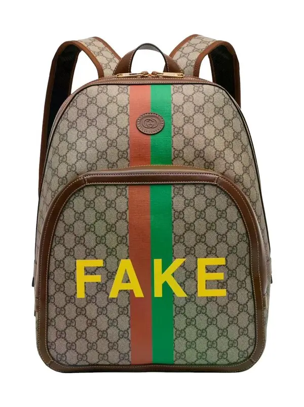 Gucci Gg Supreme Backpack - Brown