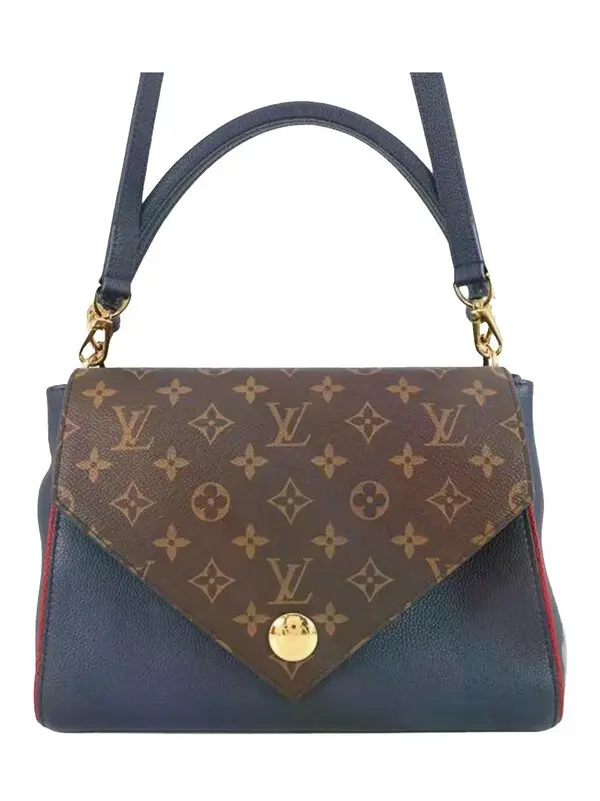 LOUIS VUITTON 2018 Monogram Double V Satchel - Blue