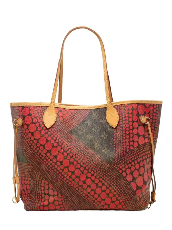 LOUIS VUITTON 2012 Yayoi Kusama Monogram Neverfull Mm Tote Bag - Red