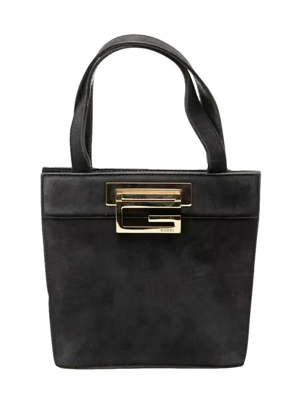 Gucci 20th Century Suede Handbag - Black
