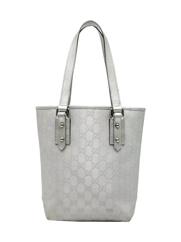 Gucci Gg Canvas Tote Bag - Silver