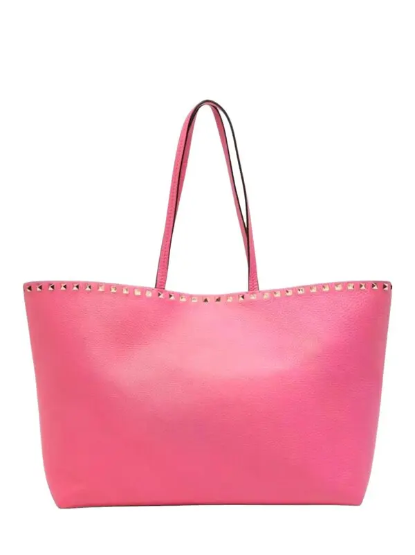 Valentino Garavani Leather Rockstud Tote Bag - Pink