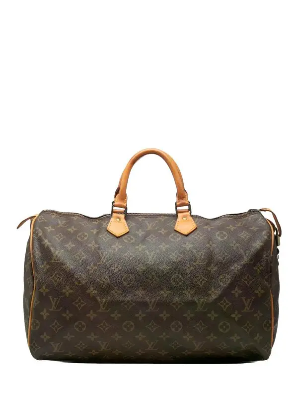 LOUIS VUITTON 1983 Monogram Speedy 40 Boston Bag - Brown