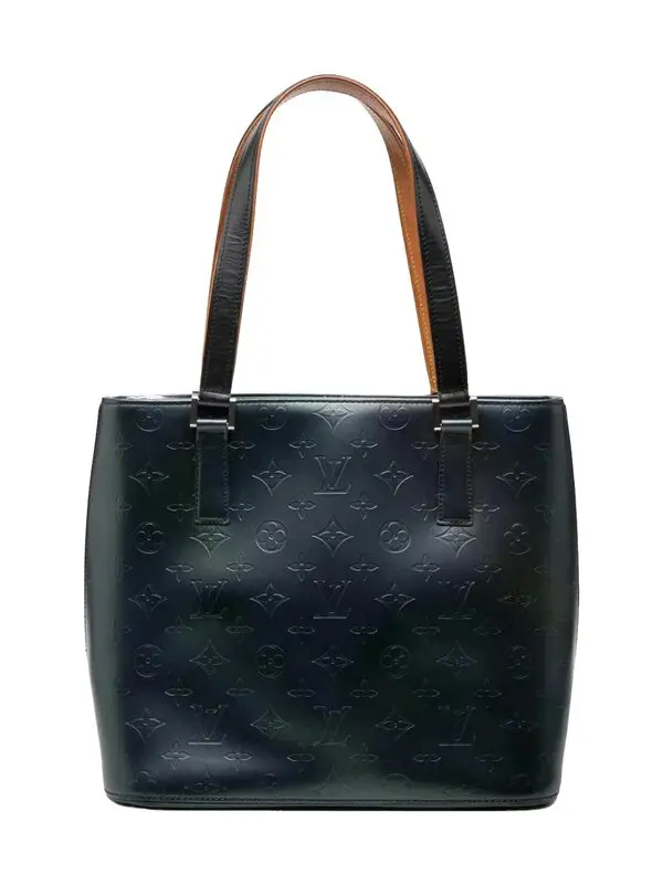 LOUIS VUITTON 2002 Monogram Mat Stockton Tote Bag - Blue