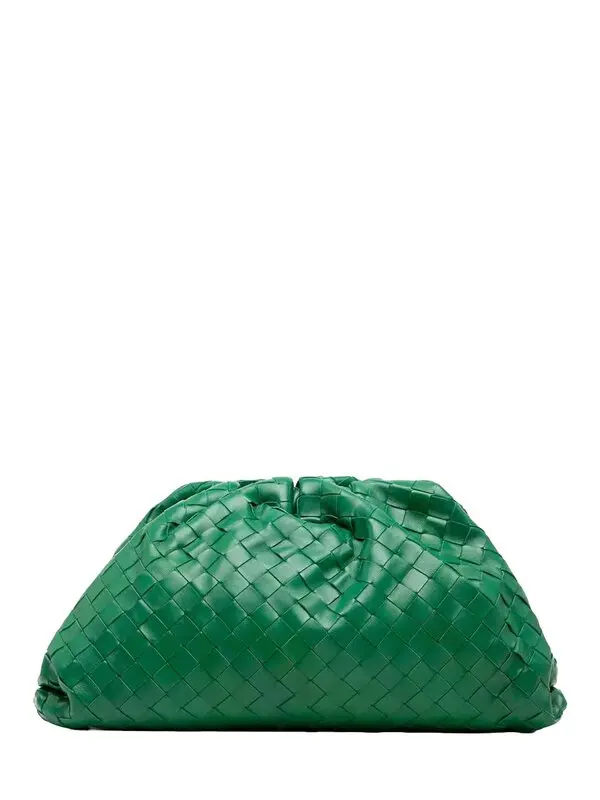 Bottega Veneta Nappa Intrecciato The Pouch Clutch Bag - Green