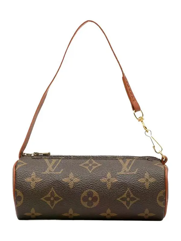 LOUIS VUITTON 1990-2025 Monogram Papillon Pochette Handbag - Brown