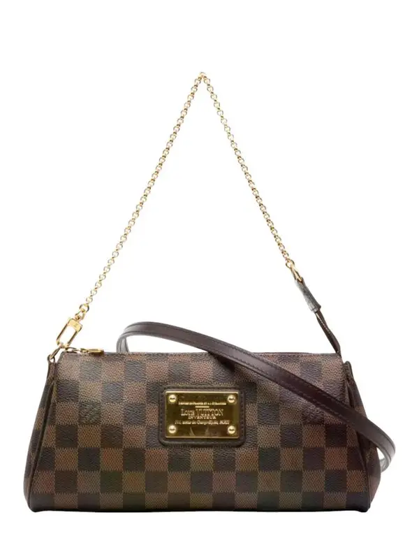 LOUIS VUITTON Damier Ebene Eva Satchel - Brown
