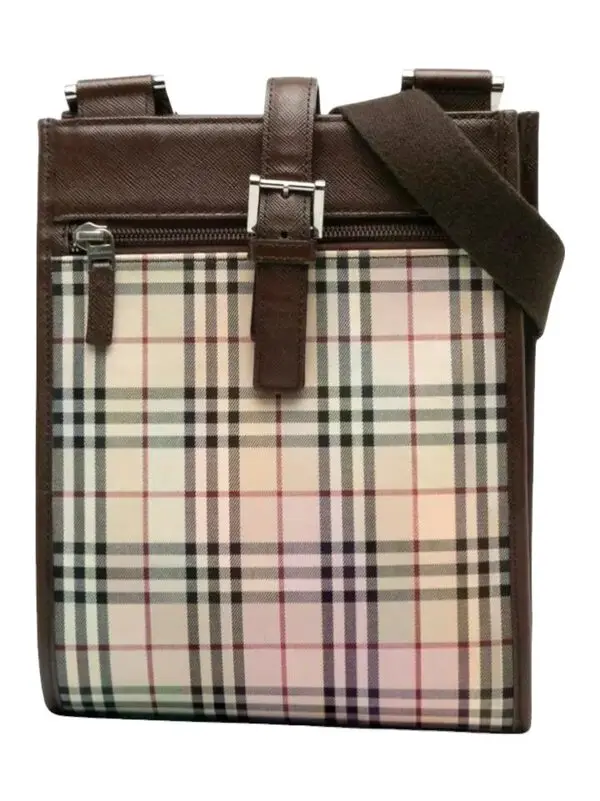 Burberry House Check Canvas Crossbody Bag - Brown