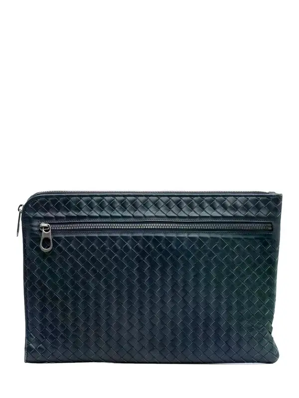 Bottega Veneta Nappa Intrecciato Clutch Bag - Blue