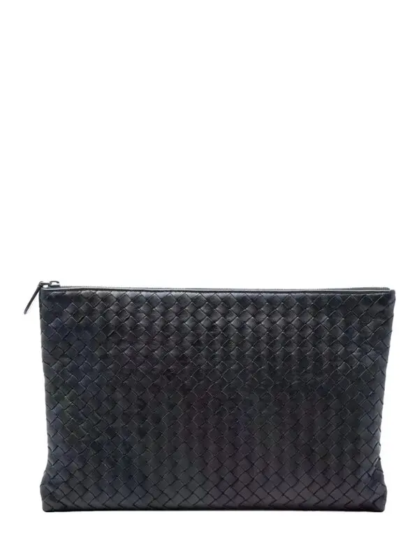 Bottega Veneta Nappa Intrecciato Clutch Bag - Black