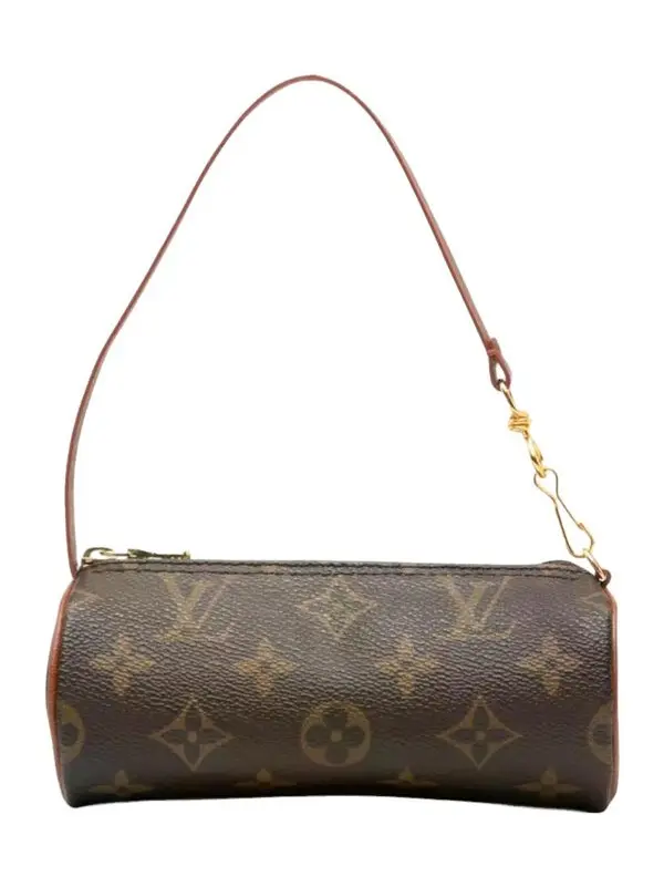 LOUIS VUITTON Monogram Papillon Pochette Handbag - Brown