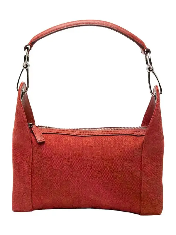 Gucci Gg Canvas Shoulder Bag - Red