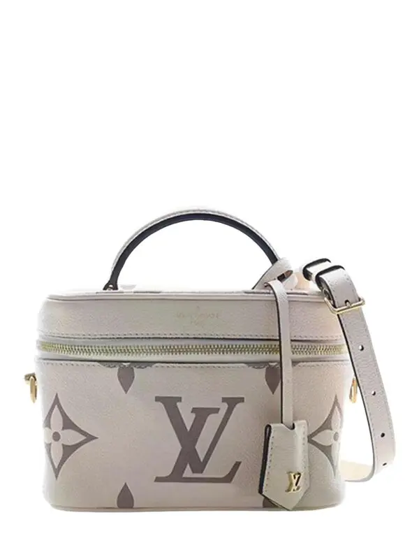 LOUIS VUITTON Bicolor Monogram Giant Empreinte Vanity Pm Satchel - Brown