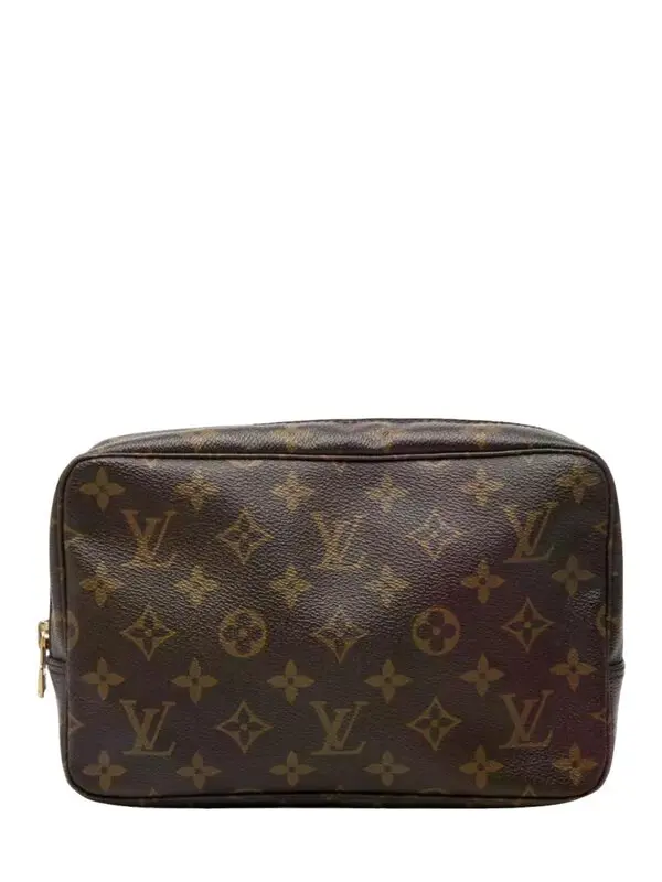 LOUIS VUITTON 1992 Monogram Trousse Toilette 23 Clutch Bag - Brown