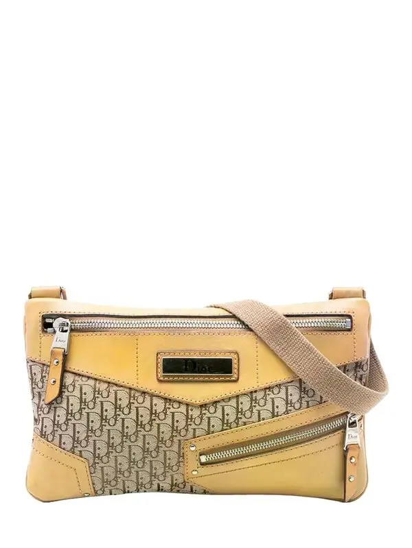 Dior 2003 Diorissimo Trotter Canvas Crossbody Bag - Brown