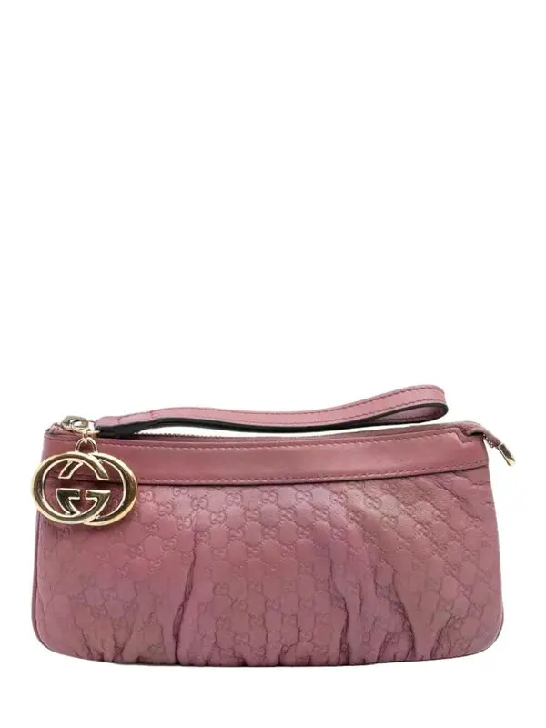 Gucci Microssima New Britt Wristlet Clutch Bag - Pink