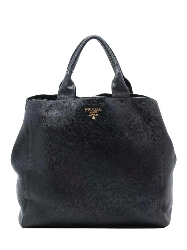 Prada Vitello Daino Tote Bag 2000-2025 - Black