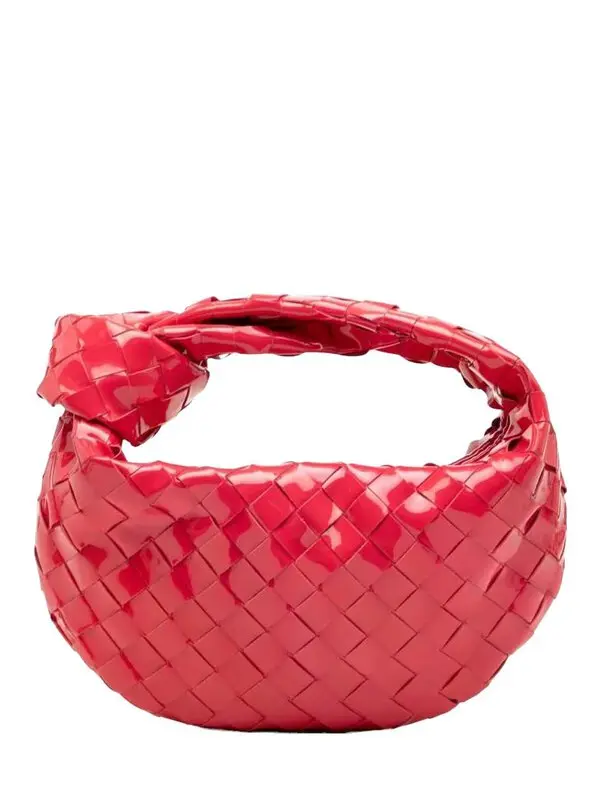 Bottega Veneta Mini Intrecciato Jodie Hobo Bag - Red